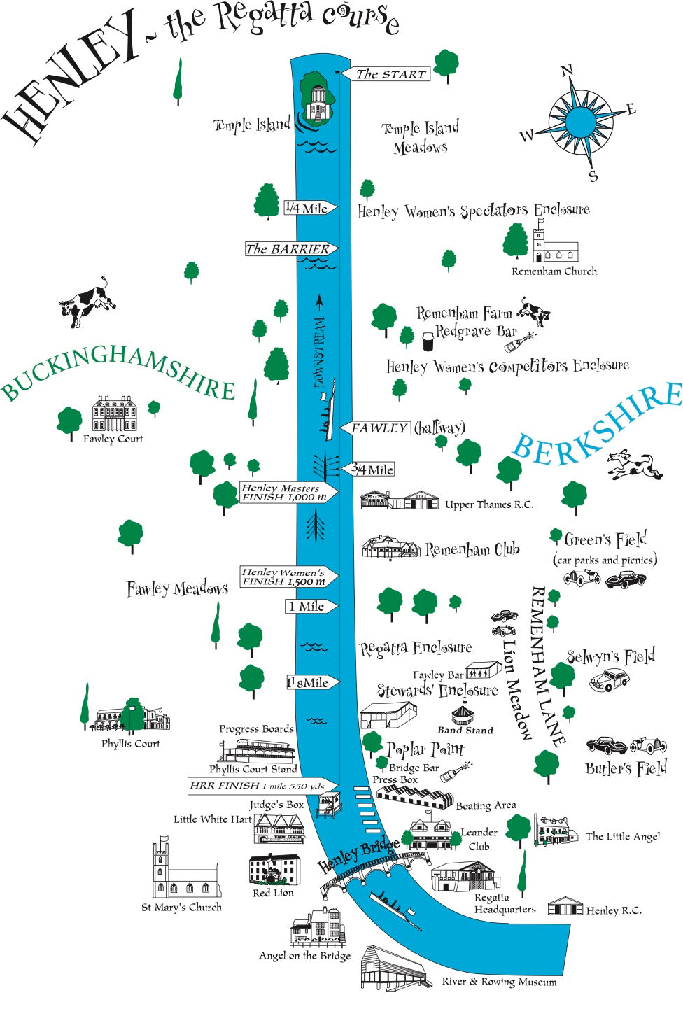 Henley Course Poster – Rock the Boat